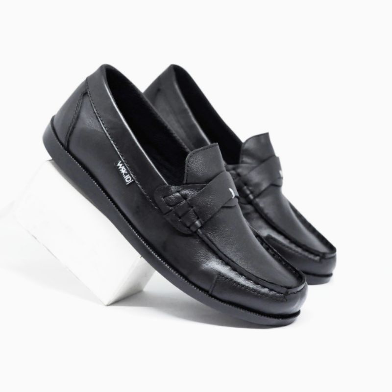 Jual Sepatu Slop Kulit Asli Pria Casual Formal Santai Jalan Slip On ...