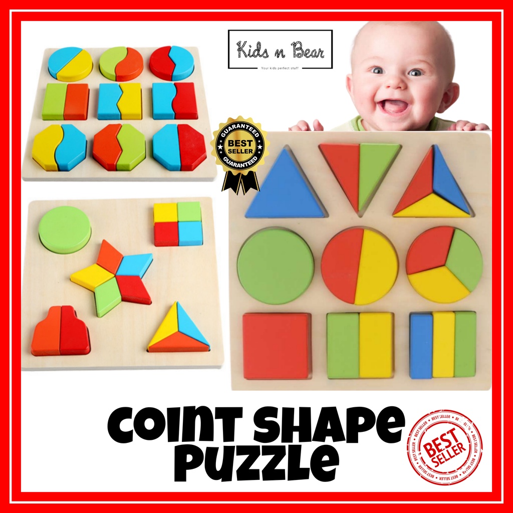 Jual Count Shape Puzzle Wooden Kayu Mainan Edukasi Anak Segitiga ...