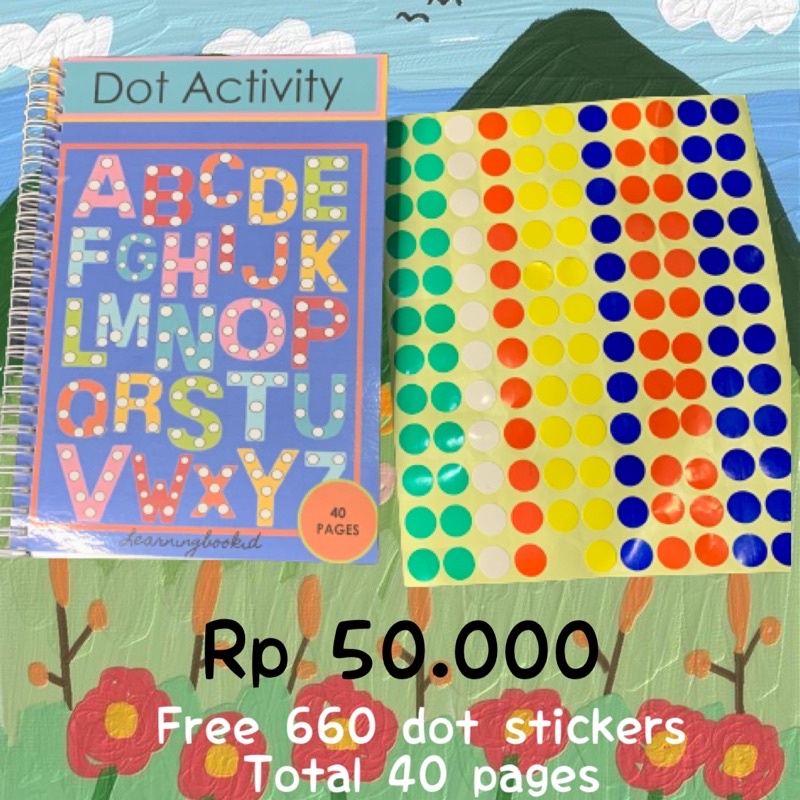 Jual Dot Activity Sticker Worksheet Book 40 pages. Buku aktivitas ...
