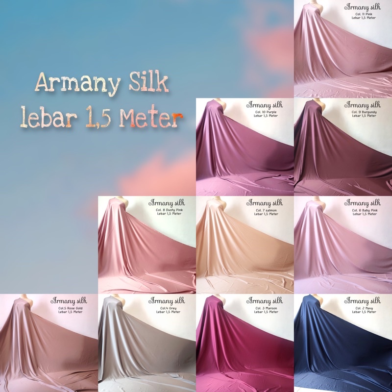 Jual KAIN POLOSAN BAHAN ARMANY SILK. | Shopee Indonesia