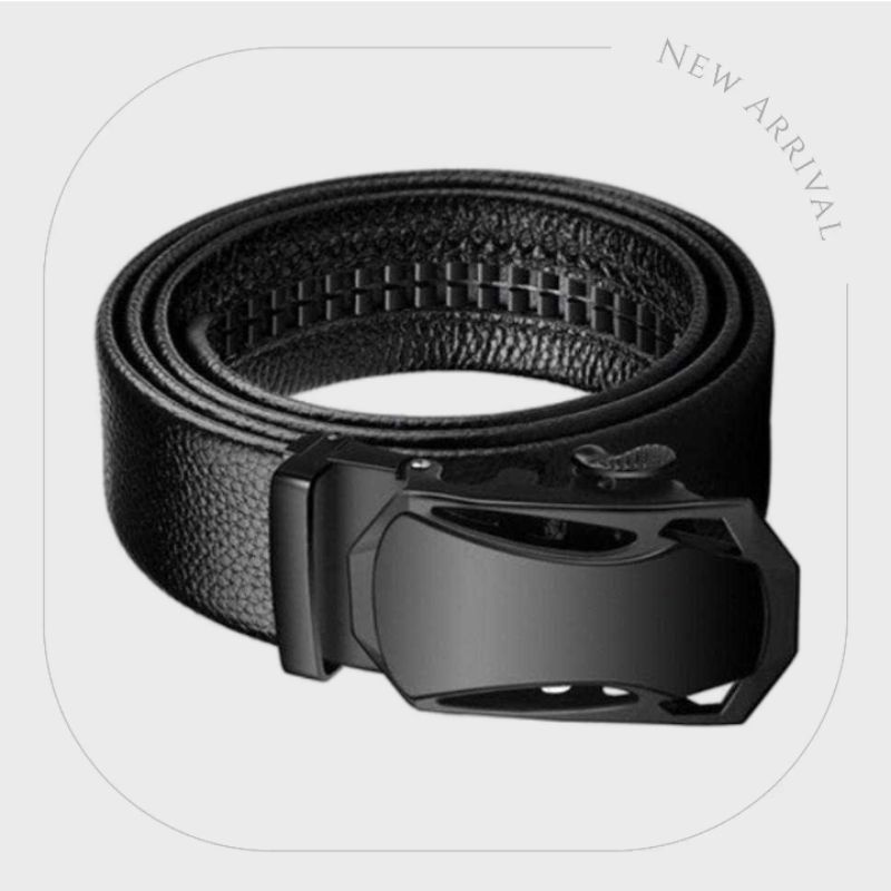 Jual Ikat Pinggang Pria Kulit PU Model rel Material kepala Alloy ready ...