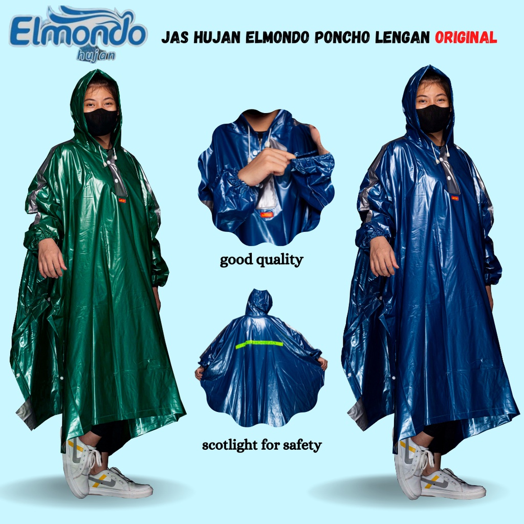 Jual Jas Hujan Elmondo Ponco Lengan Jumbo Big Size Jas Hujan Poncho Jas Ujan Kelelawar Dewasa ...