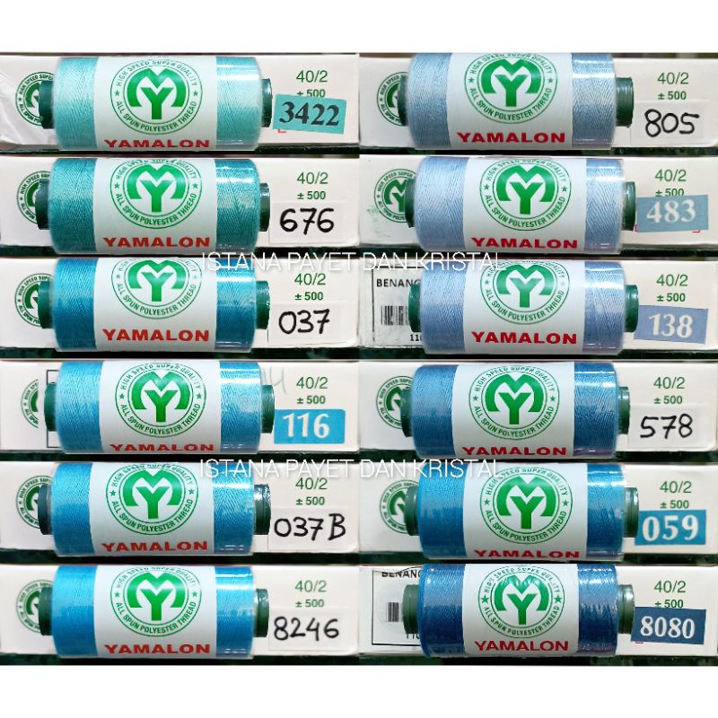 Jual Benang jahit yamalon toska & biru | Shopee Indonesia
