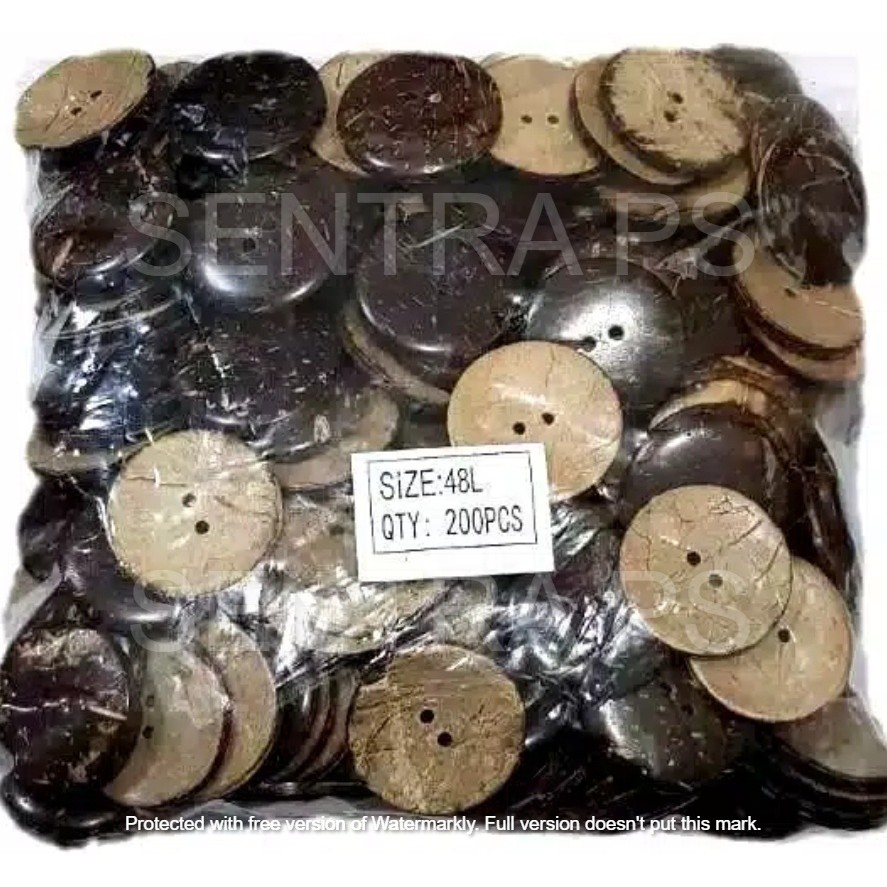 Jual Kancing Kayu / Batok Ukuran 30mm / 48L (200pcs) | Shopee Indonesia