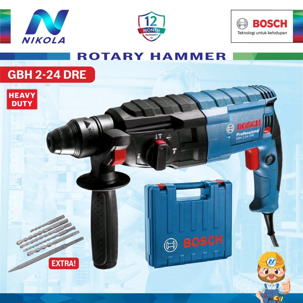 Jual GBH 2-24 DRE Bosch Rotary Hammer / Hammer Drill / Bor Bobok Beton ...