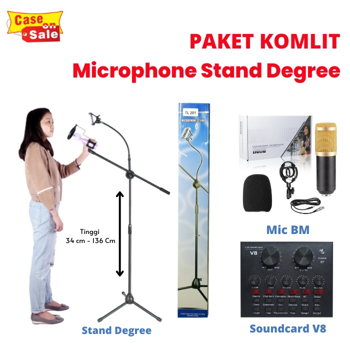 Jual Mic Stand Microphone Degree Stand Mic Lantai Berdiri Microphone ...