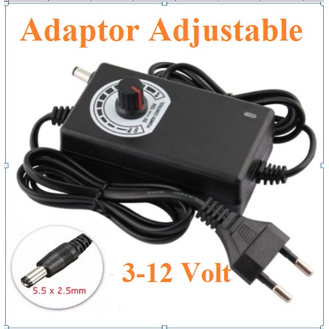 Jual Power Supply PSU Adaptor Adjustable 3-12v DC 2A Universal Atur Volt | Shopee Indonesia