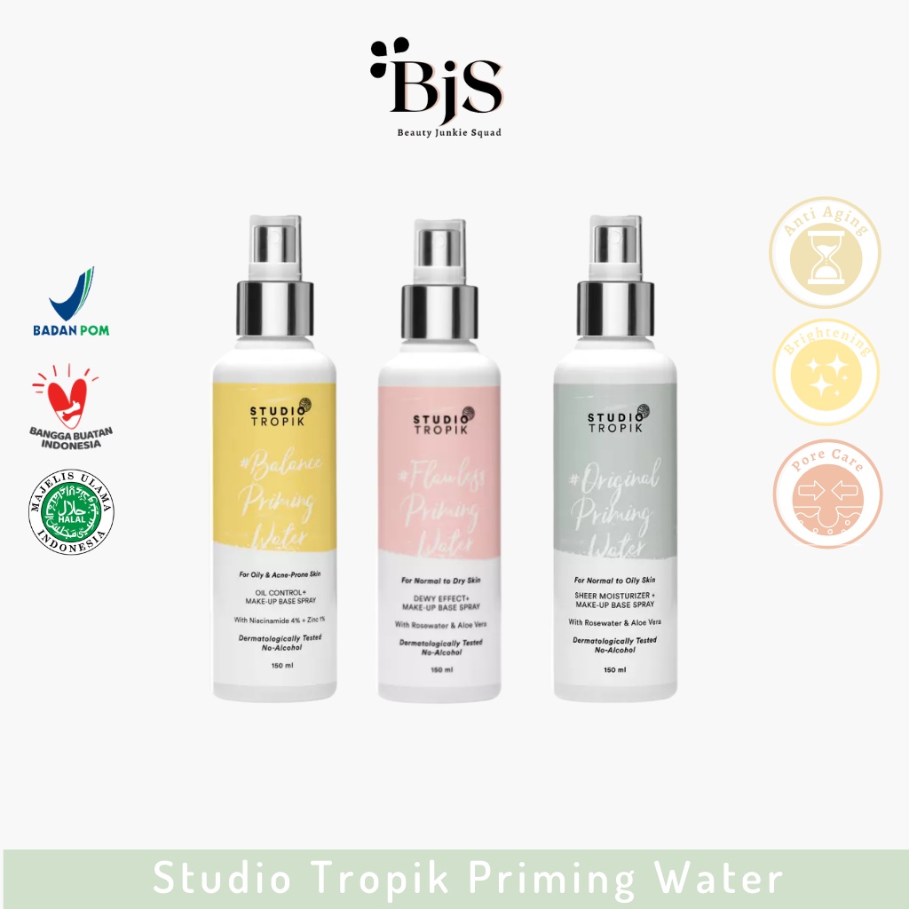 Jual Studio Tropik Priming Water Flawless Original Balance 150 Ml 30 Ml | Shopee Indonesia
