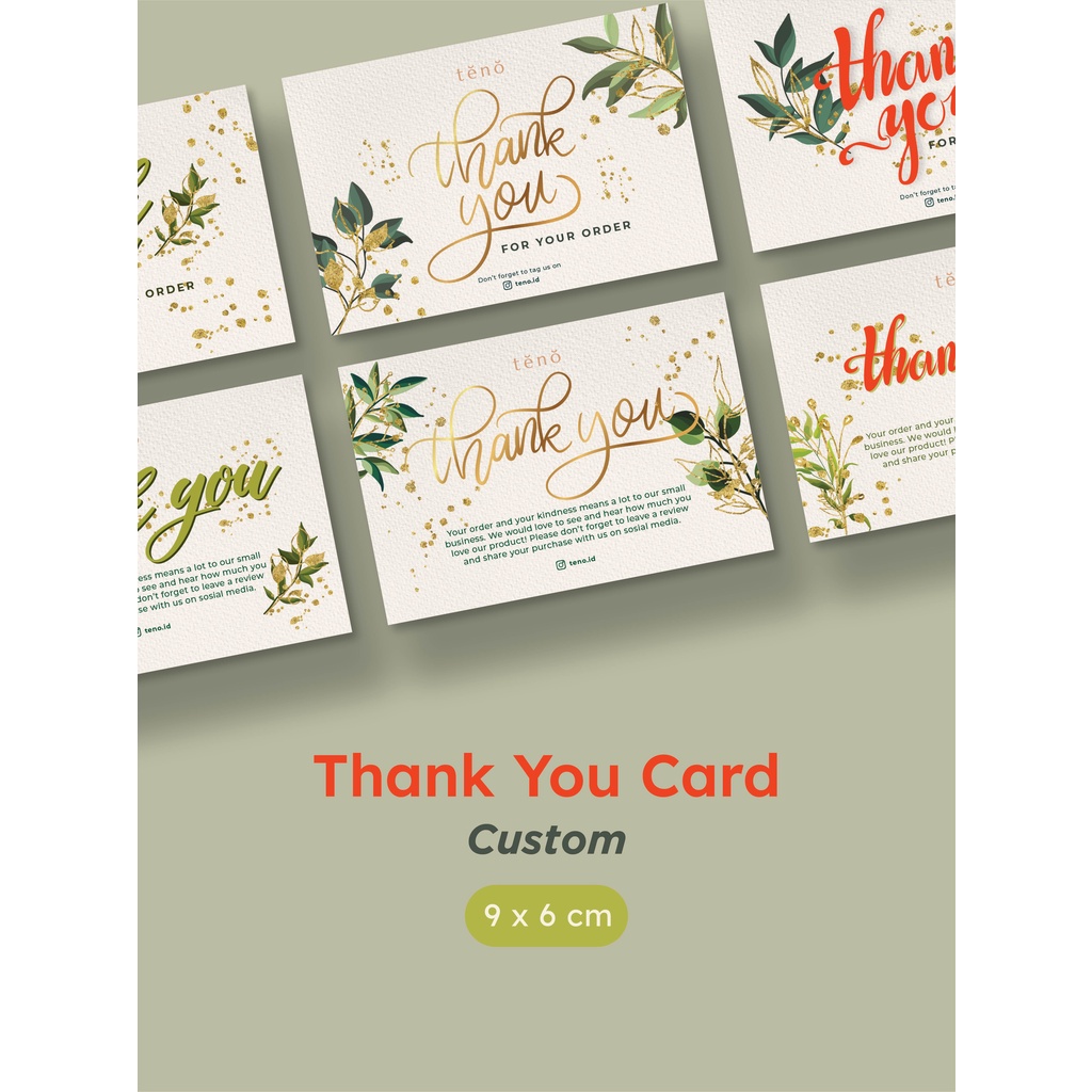 Jual #TheCardSeries Kartu Ucapan Thank You Souvenir Gift Card / Thank ...