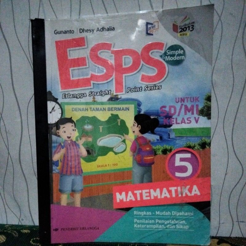 Jual ESPS Matematika Kelas 5 SD Erlangga (Bekas) | Shopee Indonesia