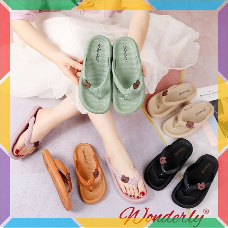 Jual M2288 Sandal Jepit Wanita Bear Anti Slip Wonderly Sendal Cewek ...