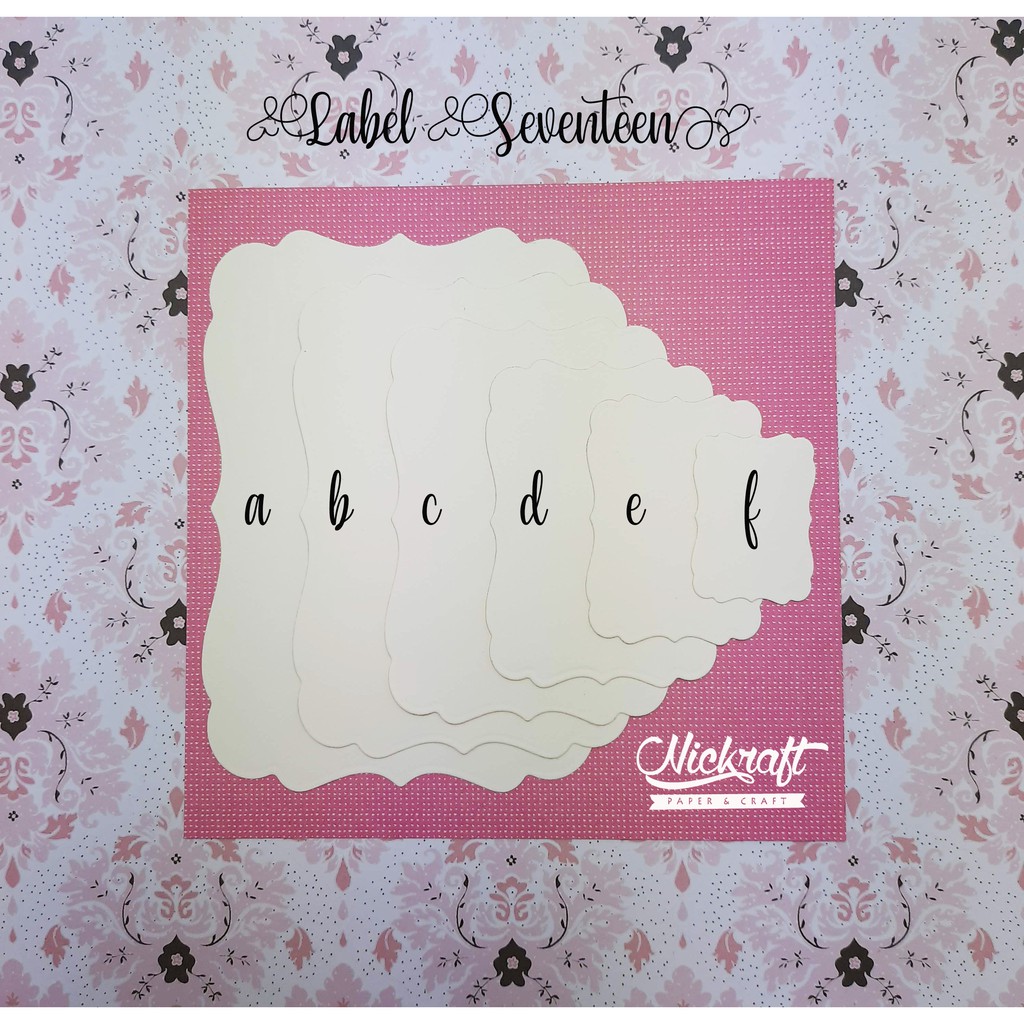 Jual LABEL SEVENTEEN - BAHAN SCRAPBOOK FRAME RECTANGLE | Shopee Indonesia