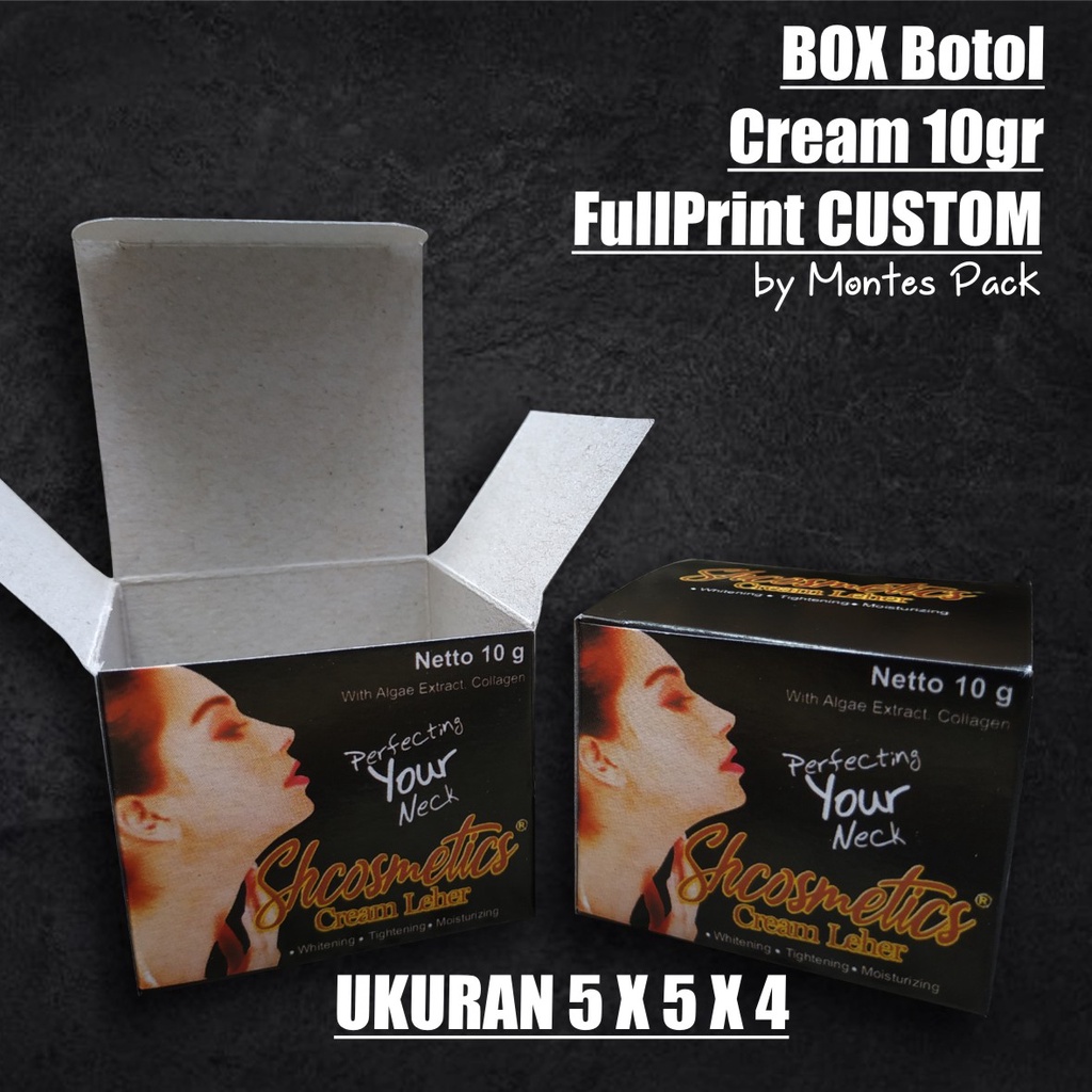 Jual Box Botol Cream Custom 10gr / Kemasan kosmetik 5x5x4 / Kotak Cream ...