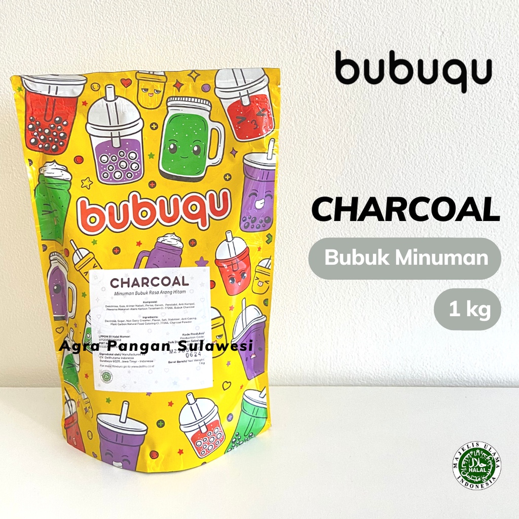 Jual Bubuk Minuman CHARCOAL 1kg Bubuqu Powder Drink Premix Rasa Arang ...