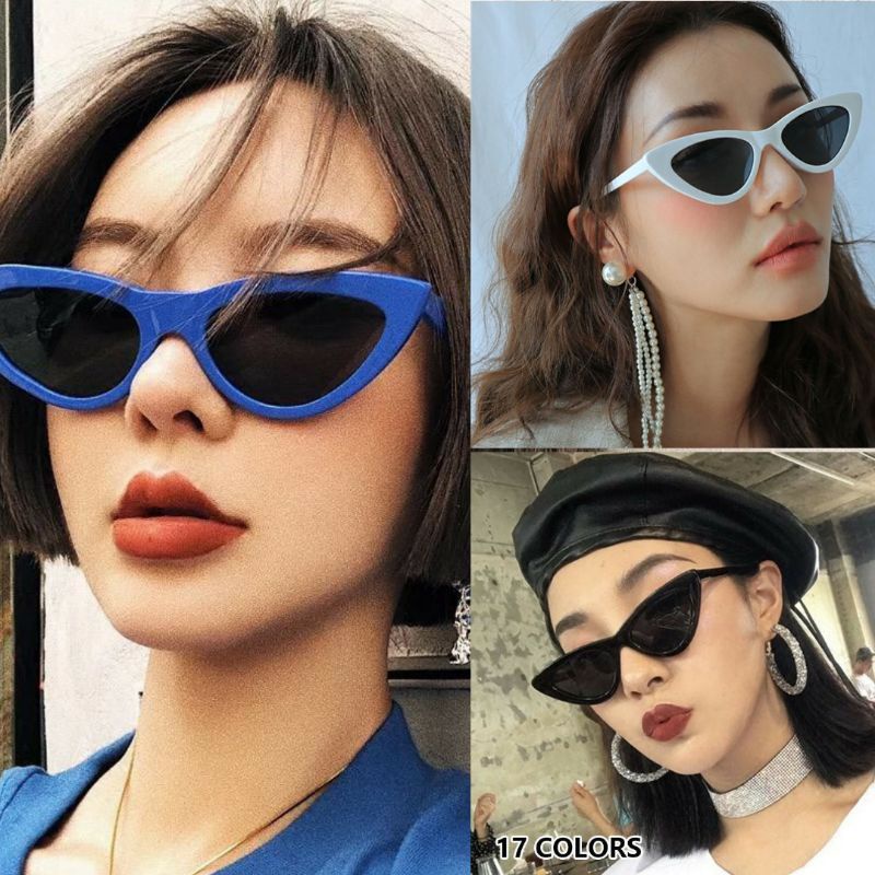 Jual Korean Fashion Segitiga Mata Kucing Cat eye Kacamata Hitam Wanita Sunglasses Artis Korea ...