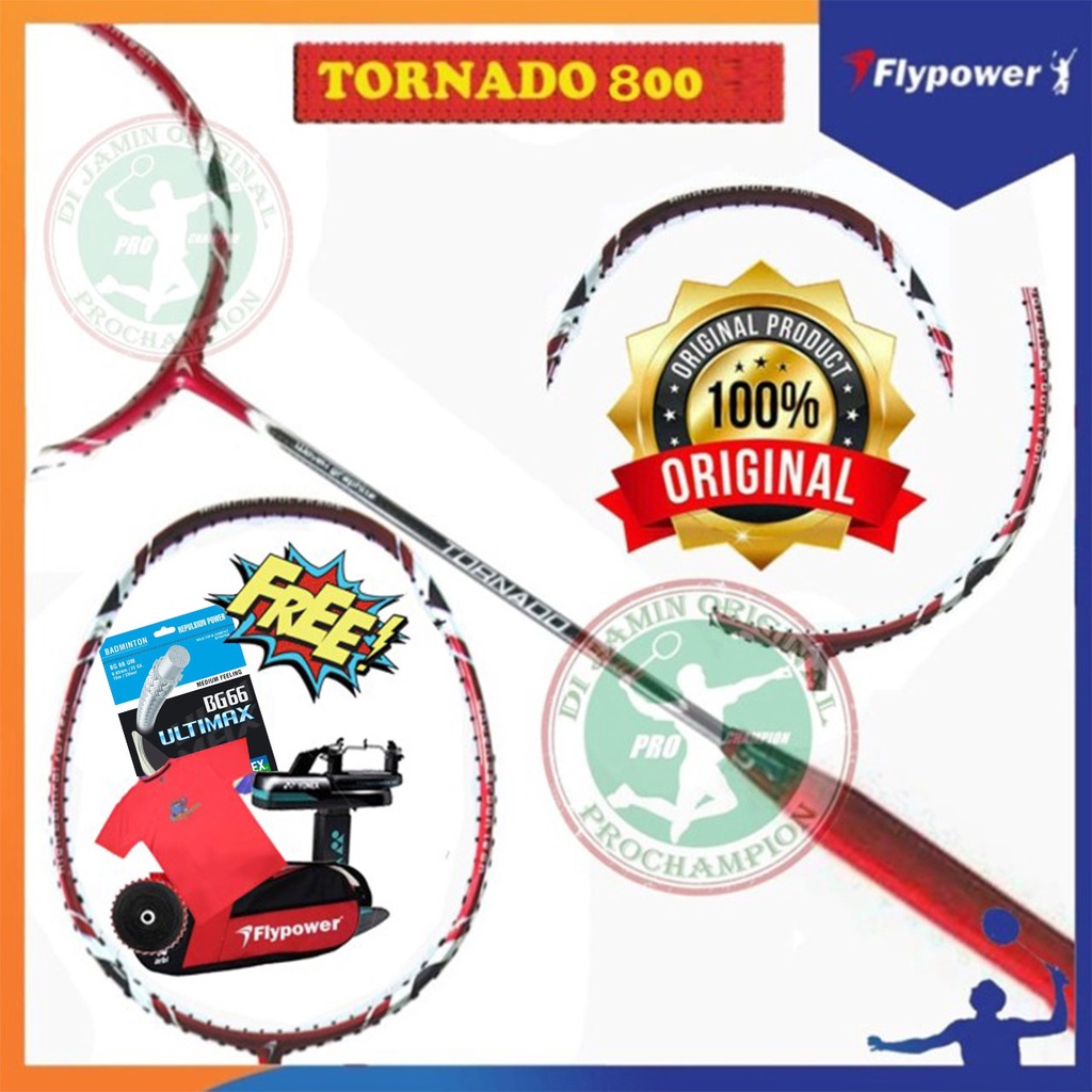 Jual Flypower Tornado 800 Raket Badminton Original | Shopee Indonesia