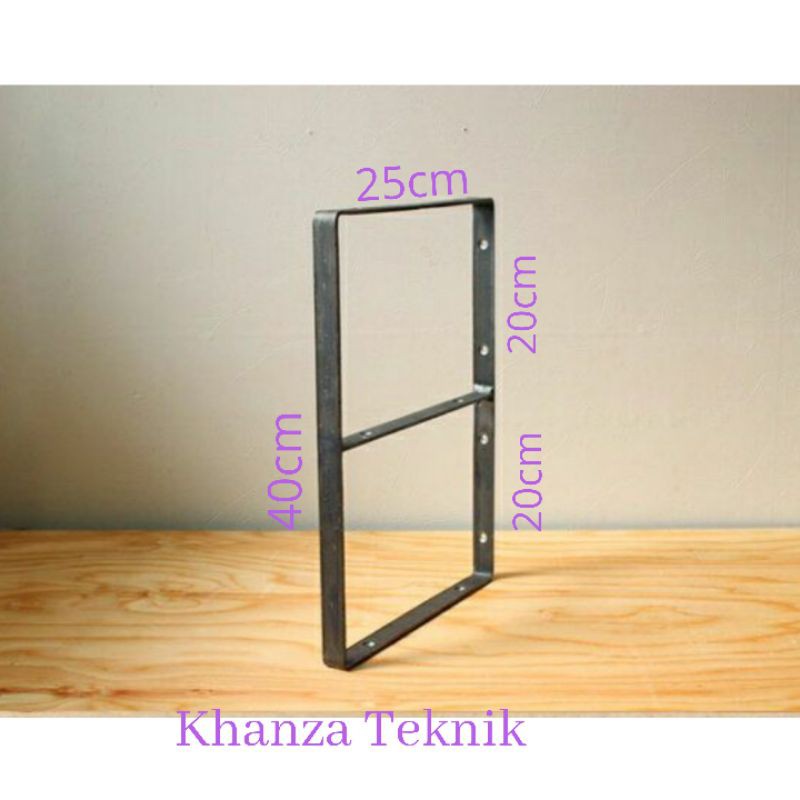 Jual Bracket plat strip 3 ambalan papan 25cm | Shopee Indonesia