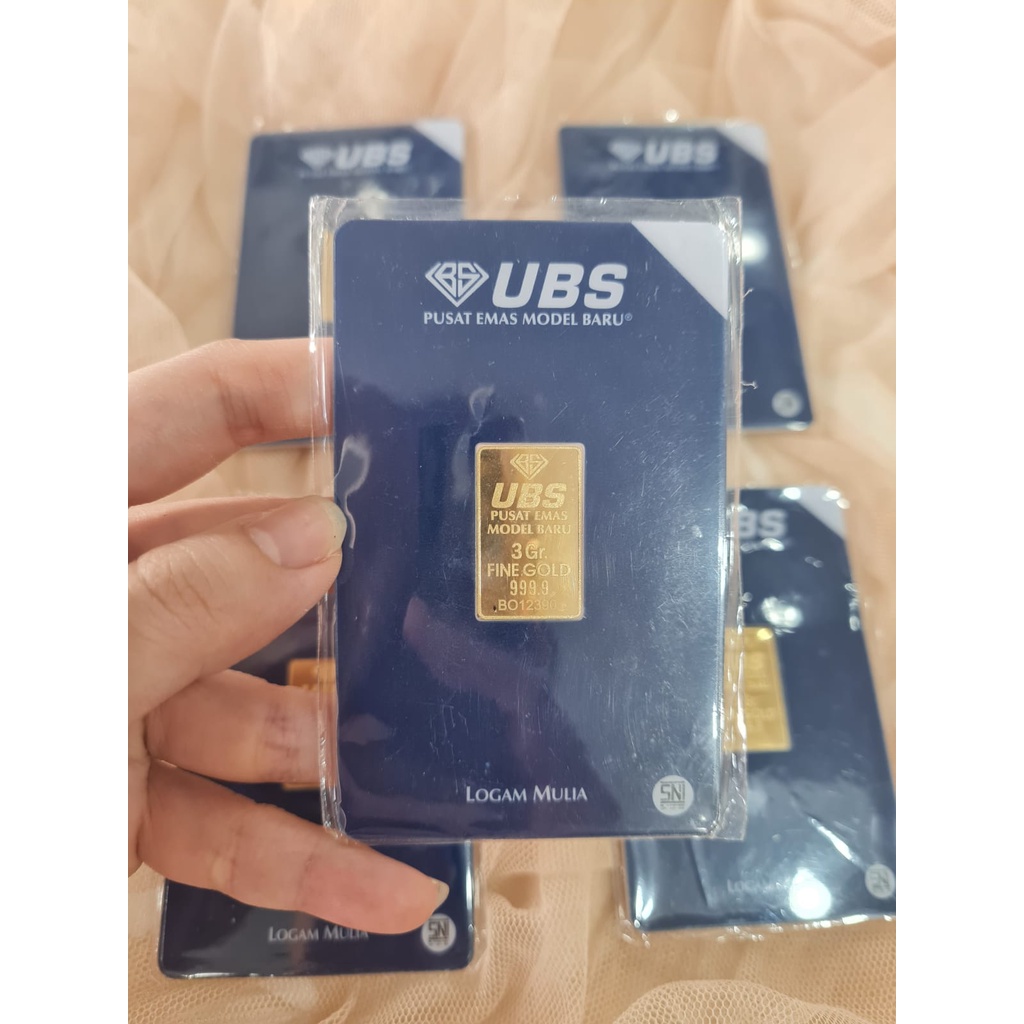 Jual 3 Gram LM Logam Mulia Emas UBS Press KEMASAN Biru Barcode ...
