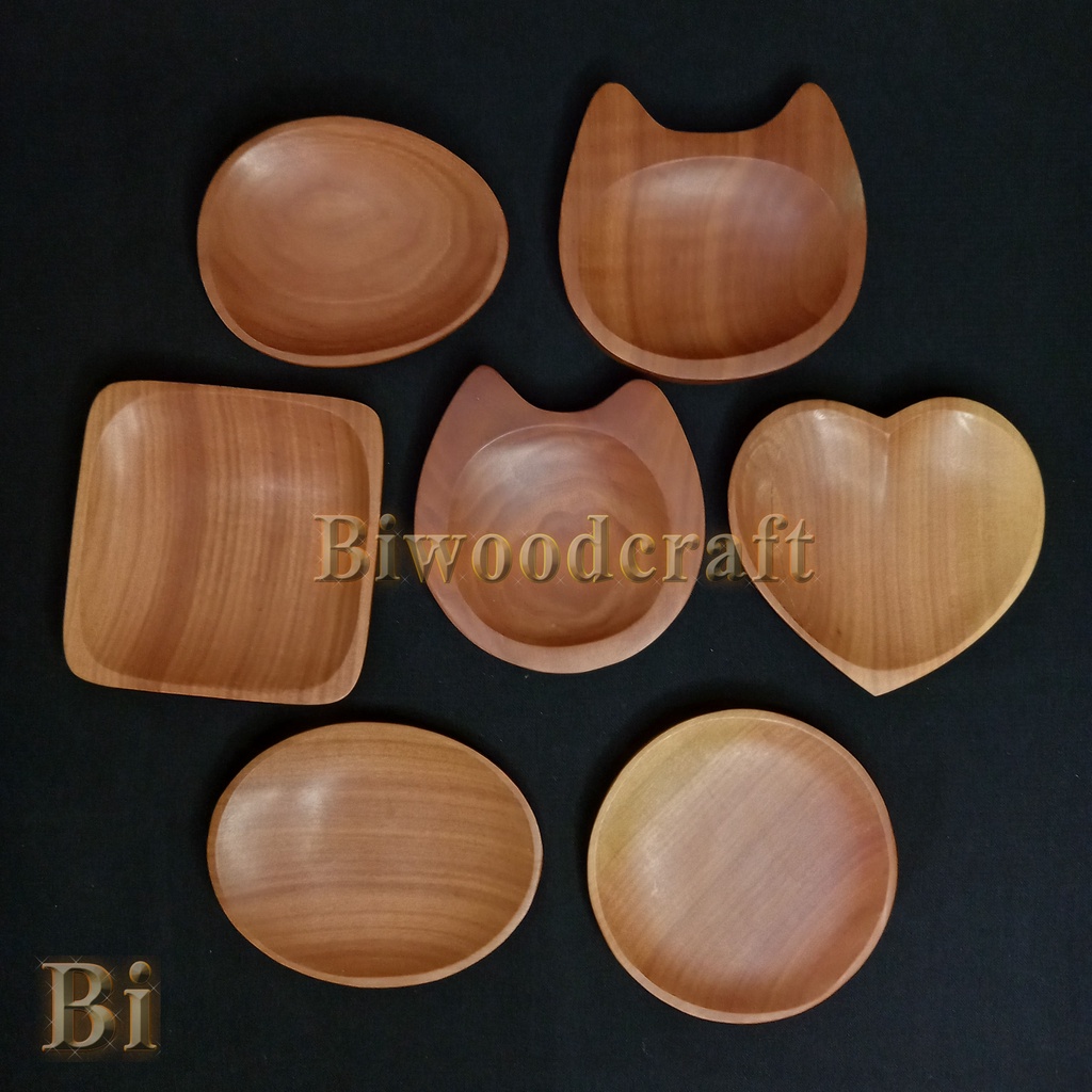 Jual Biwood Piring Kayu Kecil - Piring Sambal Kayu - Piring Saos Kayu ...