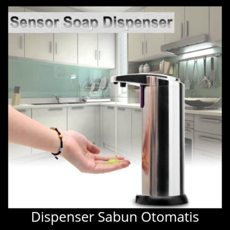 Jual Dispenser Sabun Mandi Cair Otomatis Murah Sensor Stainless Steel ...