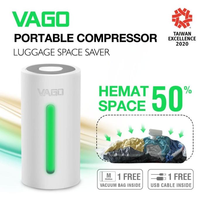 Jual VAGO PORTABLE COMPRESSOR VACUUM (TVD1-WHITE) | Shopee Indonesia