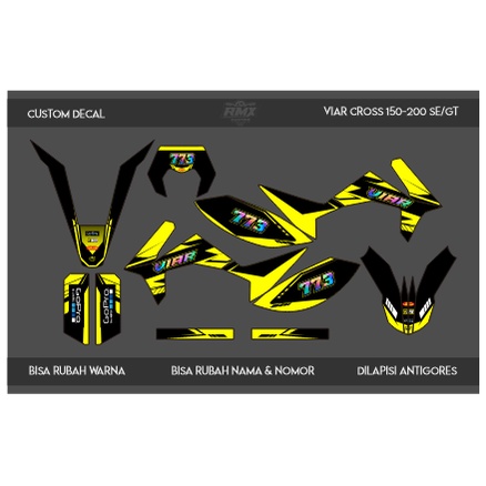 Jual DECAL STICKER VIAR CROSS X 150 SE (009) DEKAL STIKER VIAR 200 GT ...