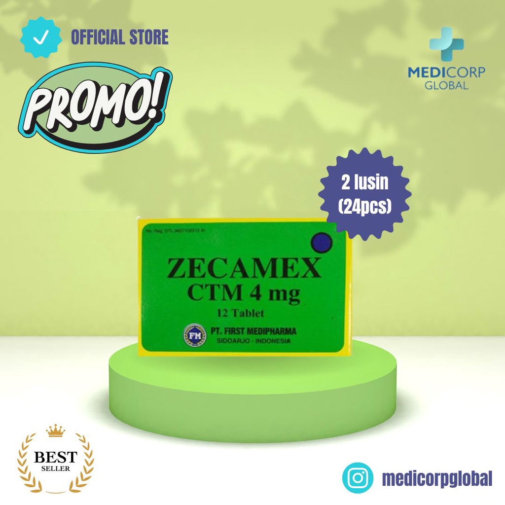 Jual Zecamex CTM obat pilek bersin hidung dan mata berair | Shopee ...