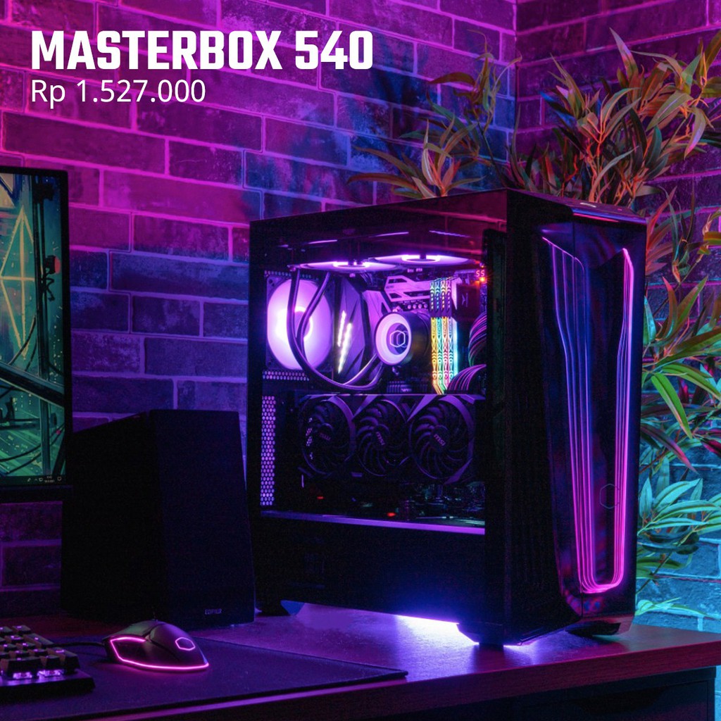 Jual CASING KOMPUTER COOLER MASTER MASTERBOX 540 ARGB TEMPERED GLASS ...