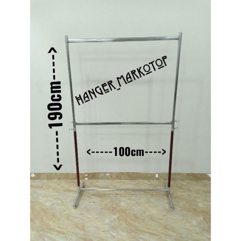 Jual gawang 2 tingkat / gantungan baju besi 2 tingkat | Shopee Indonesia