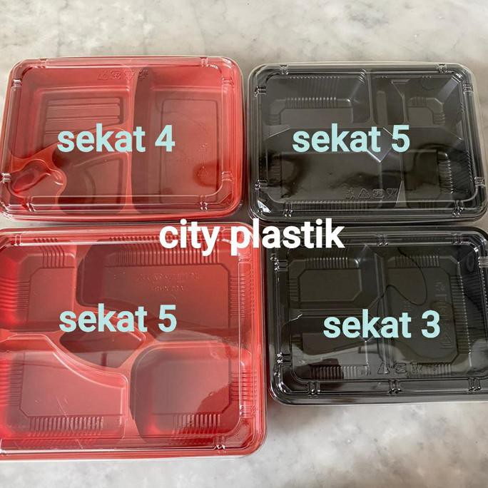 Jual BANTING HARGA MIKA BENTO MERAH SEKAT 5 / LUNCH BOX ISI 25 PCS ...