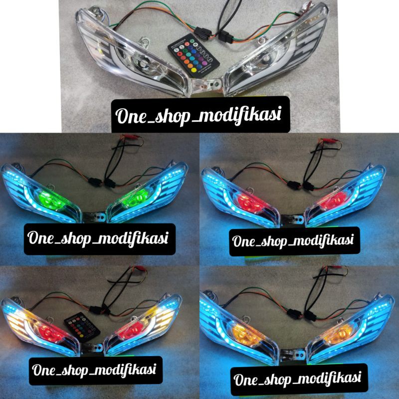 Jual Lampu variasi MX new LED Audi plus remote weirless | Shopee Indonesia