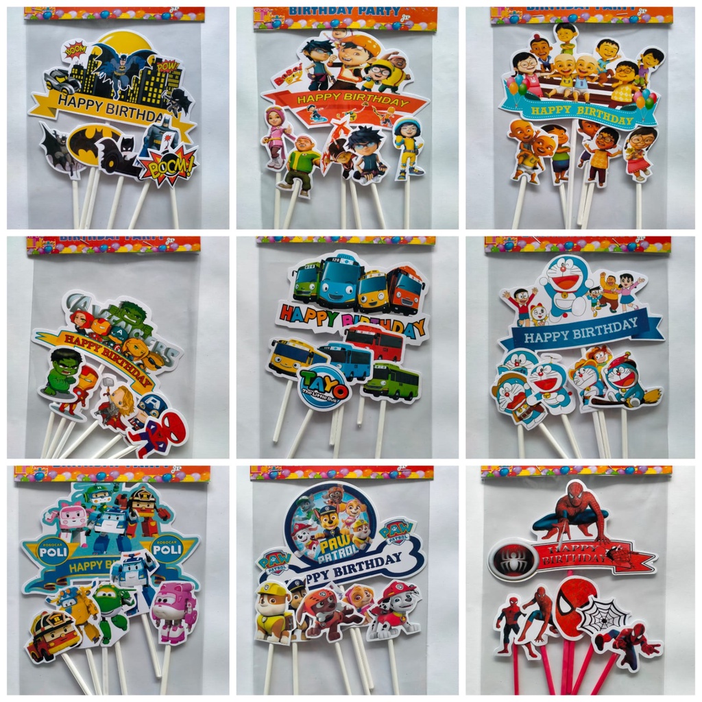 Jual Topper Kue UlangTahun Karakter Anak Laki-Laki | Shopee Indonesia