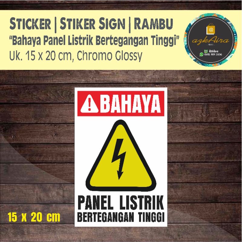 Jual Sticker Stiker Sign K3 Bahaya Panel Listrik Tegangan Tinggi ...