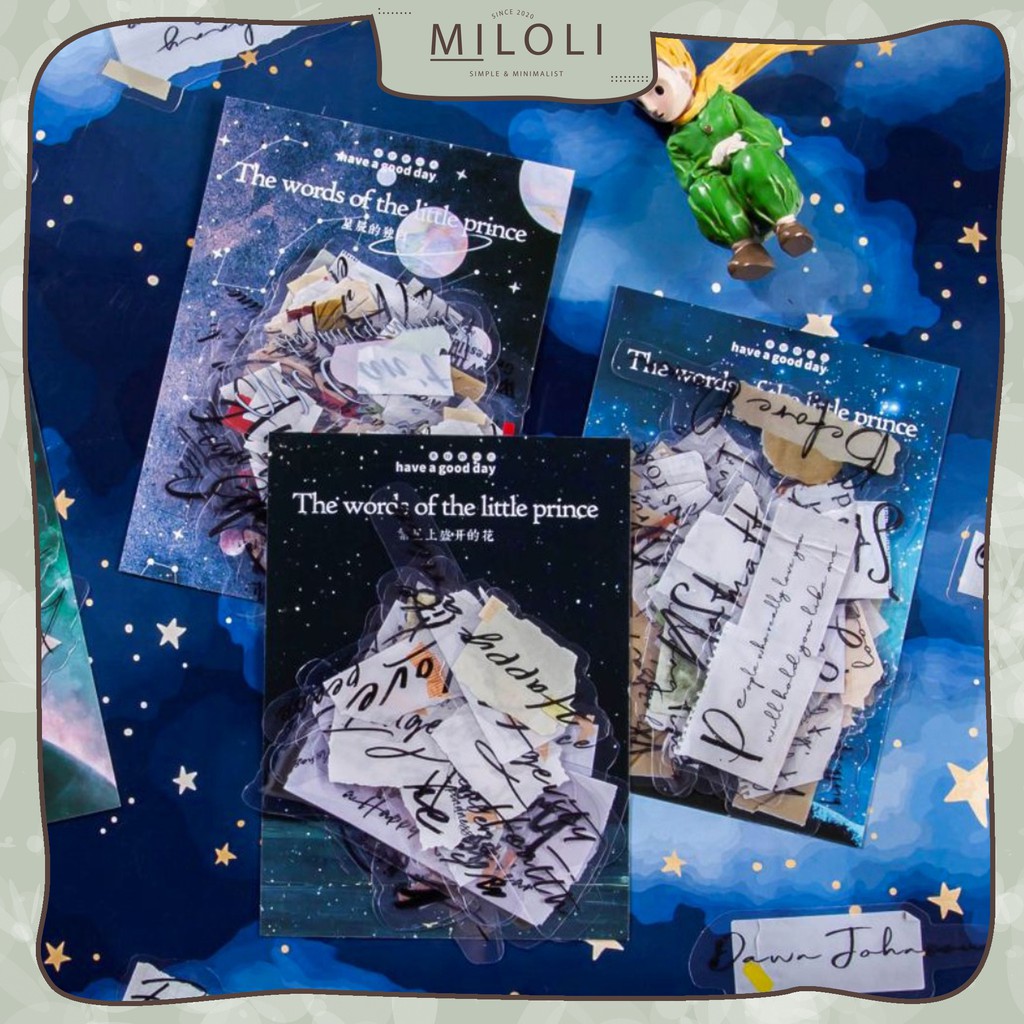 Jual [MILOLI] 40Pcs LITTLE PRINCE WORDS PET Sticker Decor DIY Planner ...