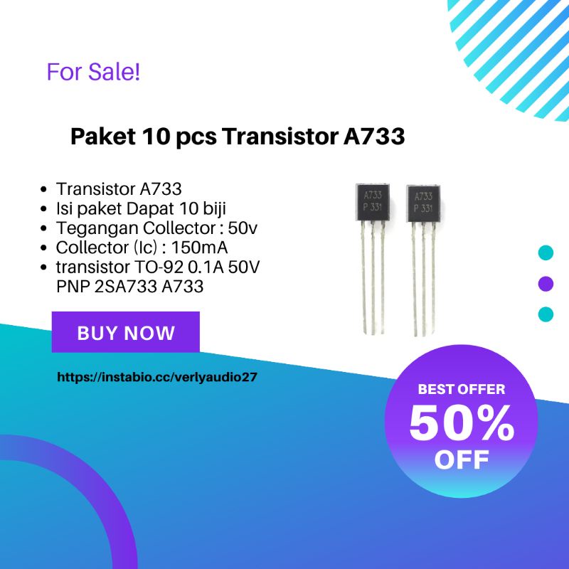 Jual Transistor A 733 A733 ISI 10 PCS | Shopee Indonesia