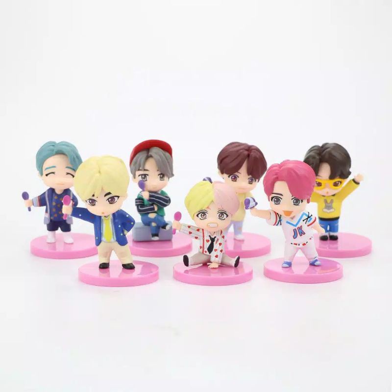 Jual BTS Mini Figure Tinytan DNA Figuran Bts pop up stand standing bts | Shopee Indonesia