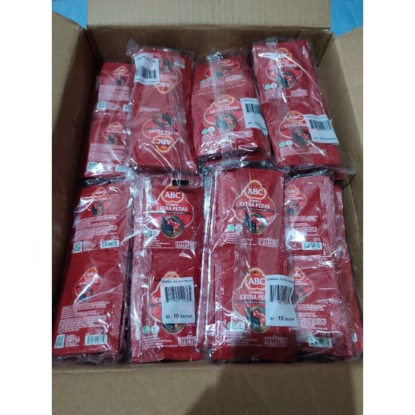 Jual Saos ABC ekstra pedas renceng ( isi 10 x18gr) saos sachet murah ...