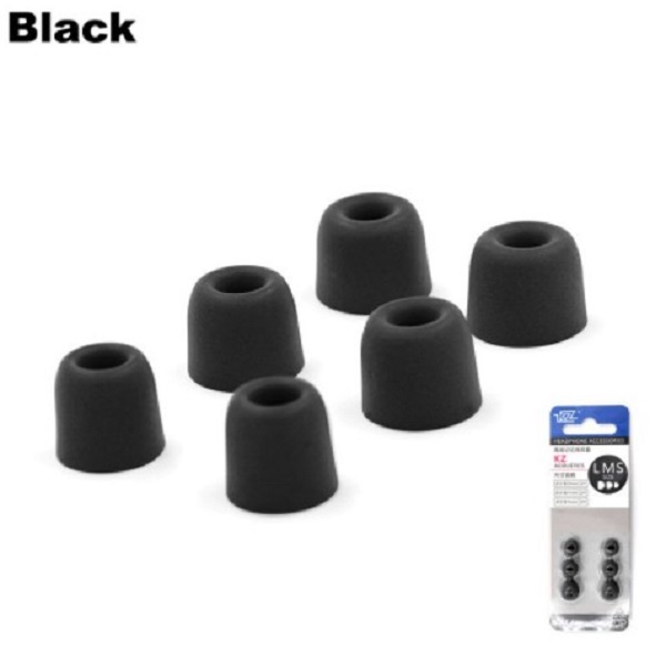 Jual KZ Original 3 Pair Black Noise Isolating Foam Eartips | Shopee ...