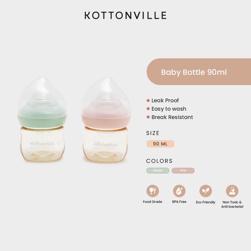 Jual Kottonville - Botol Minum Bayi Baby Bottle 90ml Laki-Laki dan ...