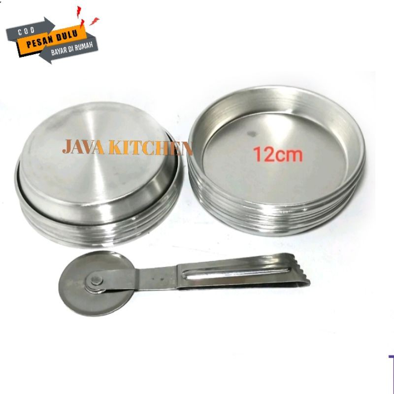Jual Loyang pizza anti lengket diameter 12cm isi satu lusin gratis ...