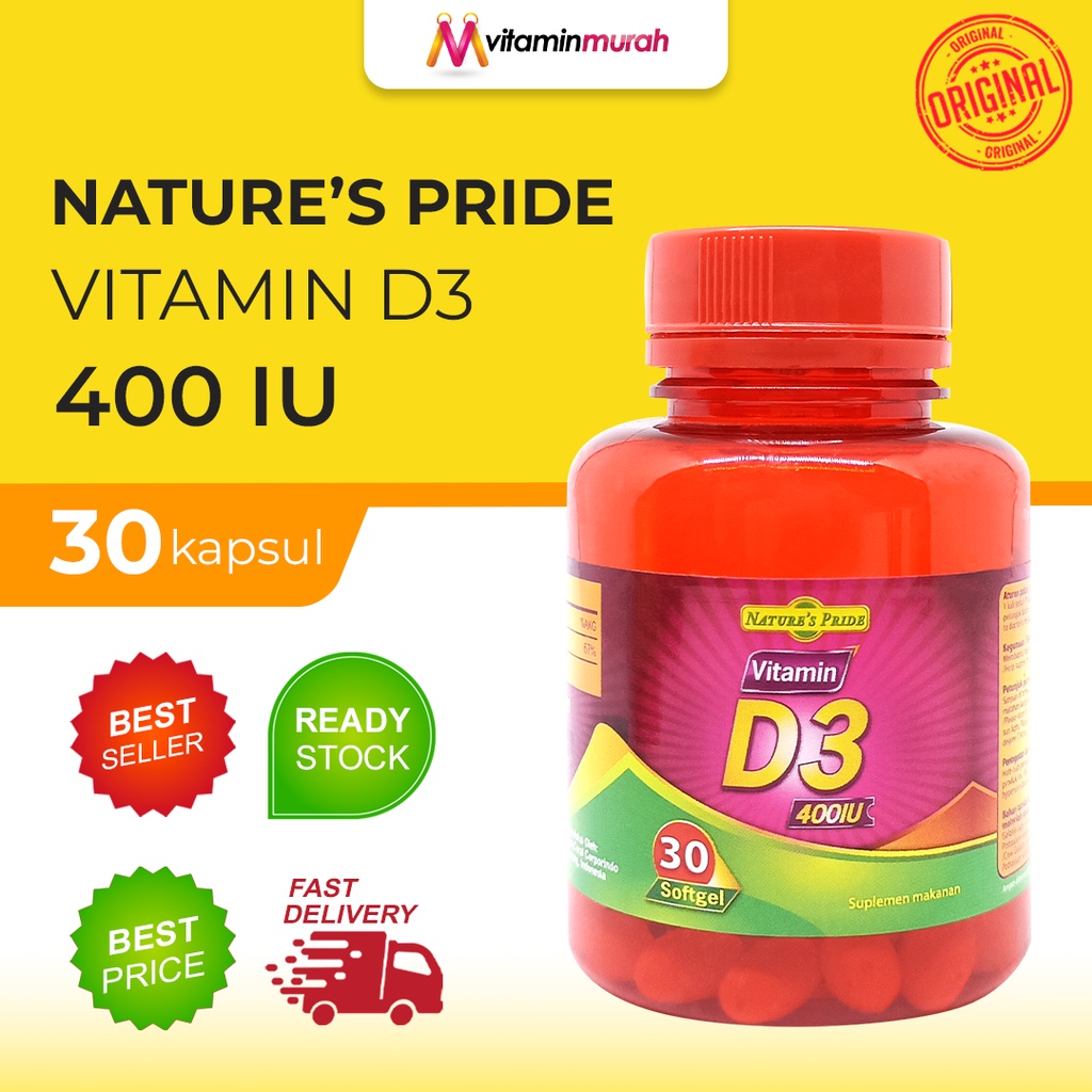Jual NATURE'S PRIDE VITAMIN D3 400 IU ISI 30 SOFTGEL - SUPLEMEN KESEHATAN | Shopee Indonesia