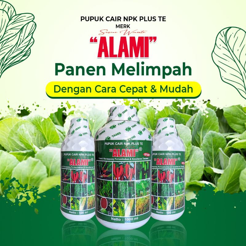 Jual Pupuk Majemuk NPK cair plus TE Alami 500ml untuk padi | Shopee Indonesia