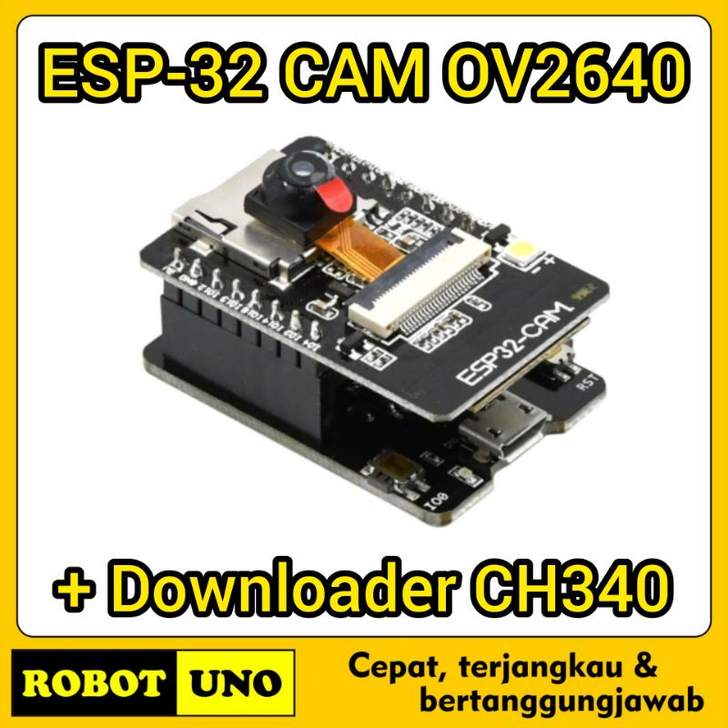 Jual ESP32 CAM ESP-32 Camera Wifi Bluetooth OV2640 + Downloader CH340 TTL | Shopee Indonesia