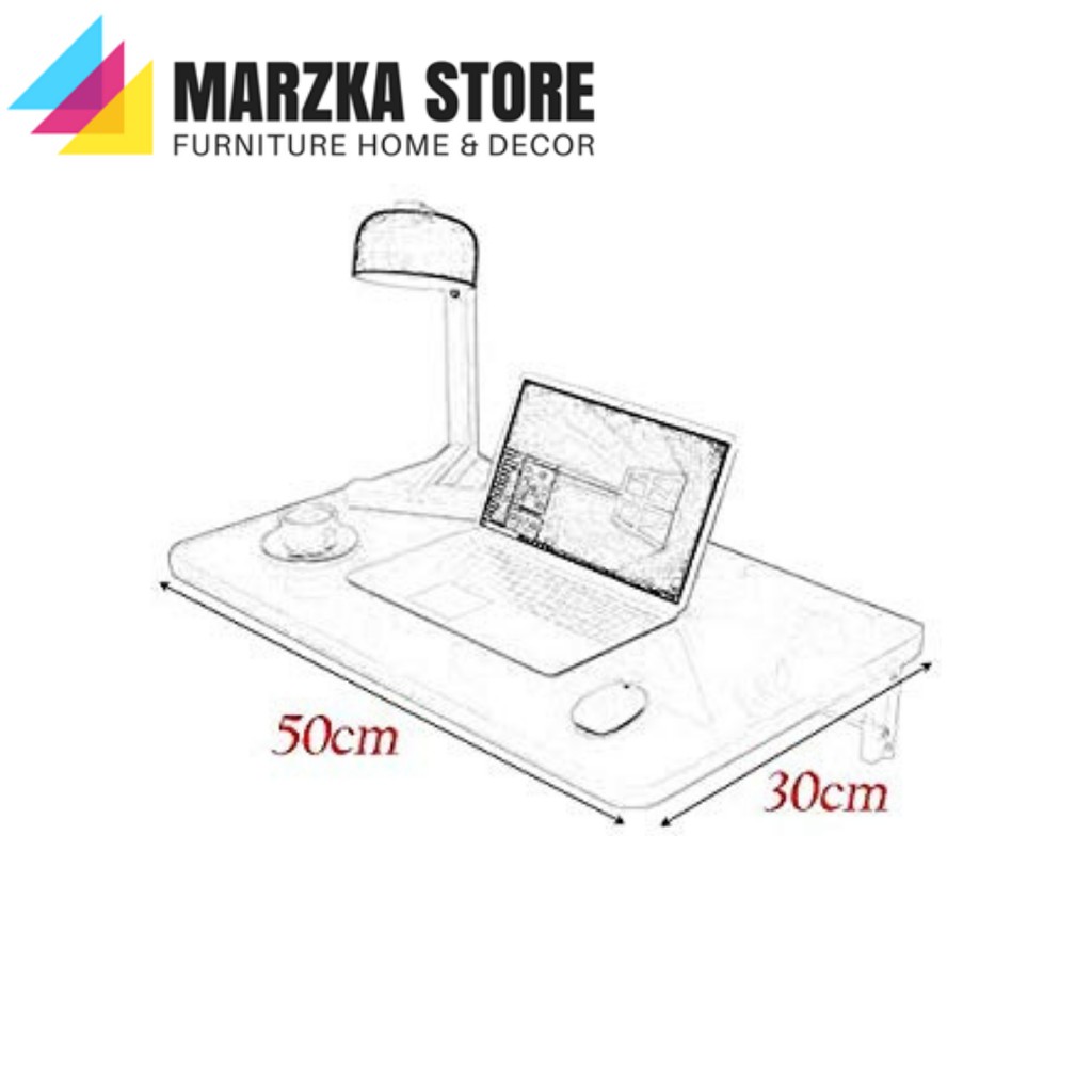 Jual Promo Meja Lipat Dinding / Meja printer Uk Panjang 50 cm x Lebar ...