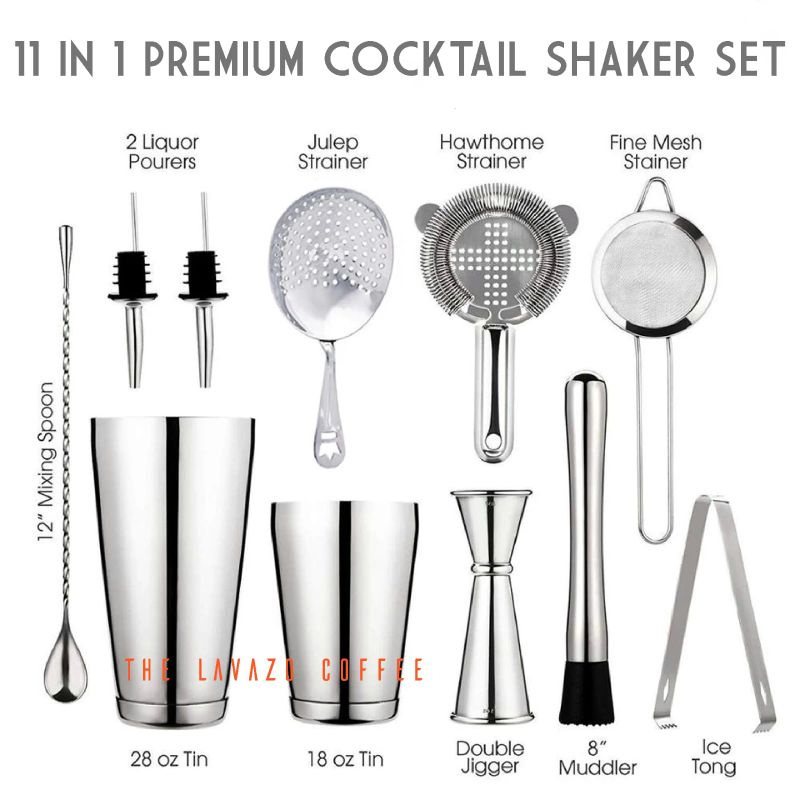 Jual 12 in 1 PREMIUM COCKTAIL BOSTON SHAKER SET | Paket Lengkap Alat ...