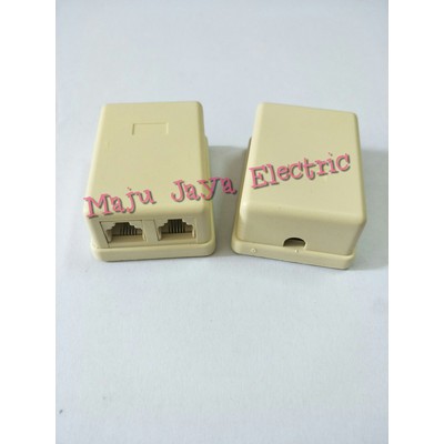 Jual Sambungan Kotak Terminal Telepon Kabel Roset 2 Lubang Box RJ11 RJ ...