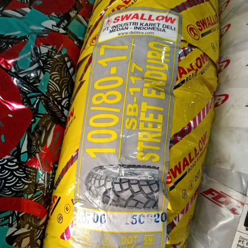 Jual Ban Motor Swallow 100/80-17 SB 117 Street Enduro Non Tubeless dual purpose | Shopee Indonesia