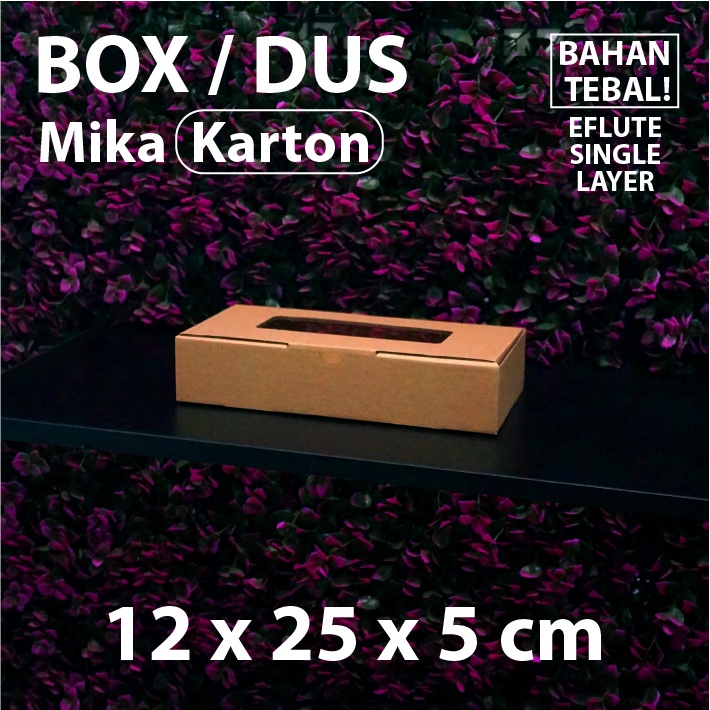 Jual Dus Karton Kaca 12 x 25 x 5 cm - Box Coklat - Cake atau Hampers ...