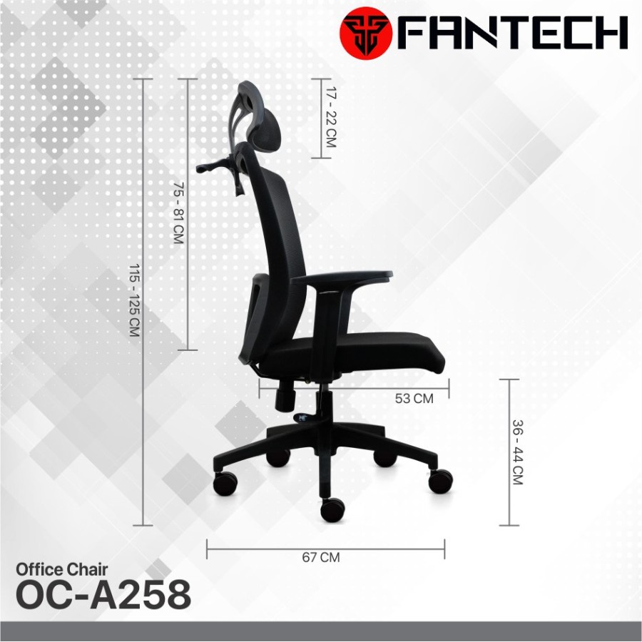 Jual Fantech Office Chair OC-A258 Kursi Kantor OCA258 | Shopee Indonesia