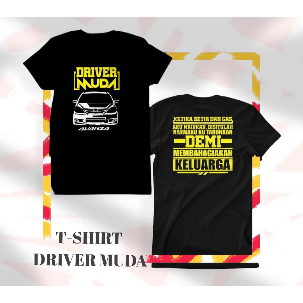 Jual T-Shirt Driver Muda Indonesia//Kaos Driver Muda//Cotton combed 24s ...